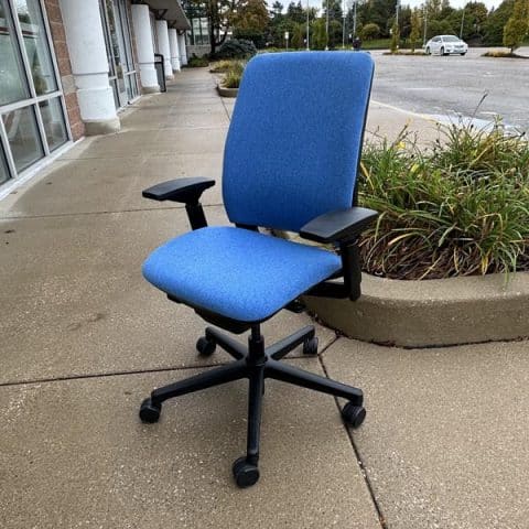 STEELCASE AMIA TASK CHAIR BLUE FABRIC - Excel Office Interiors