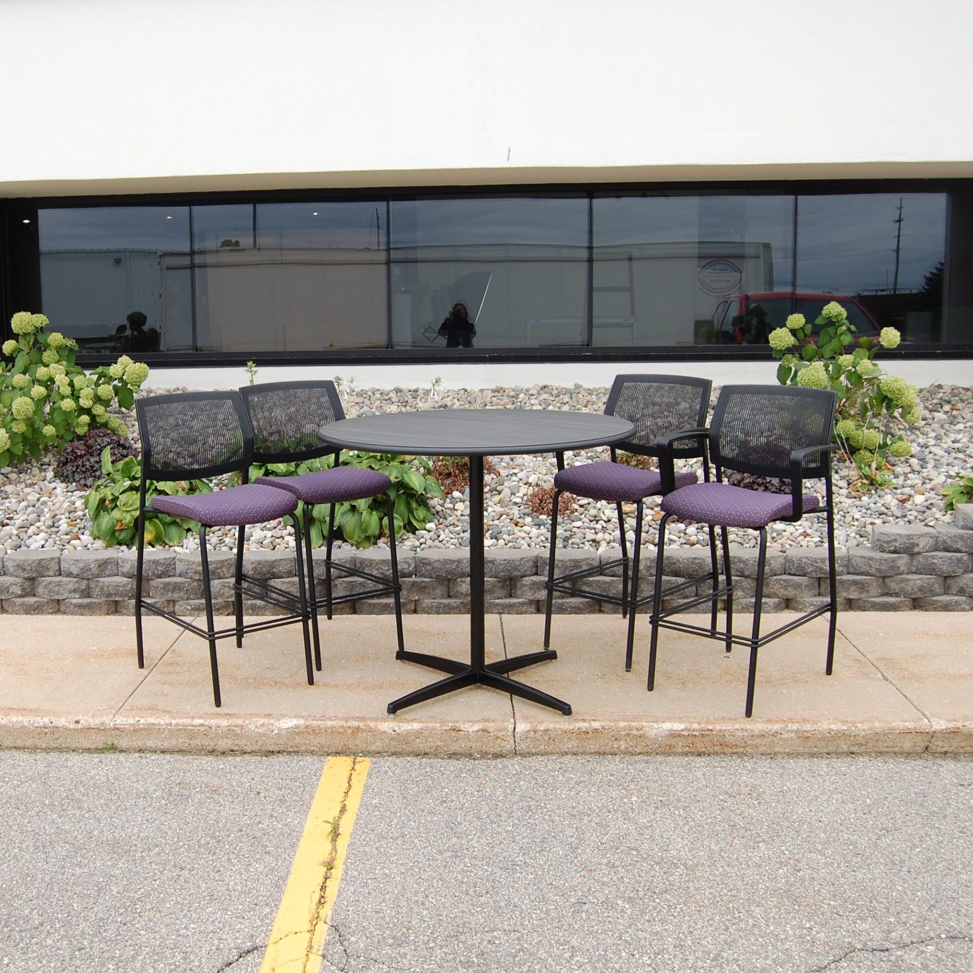 Round Bar Height Table Excel Office Interiors